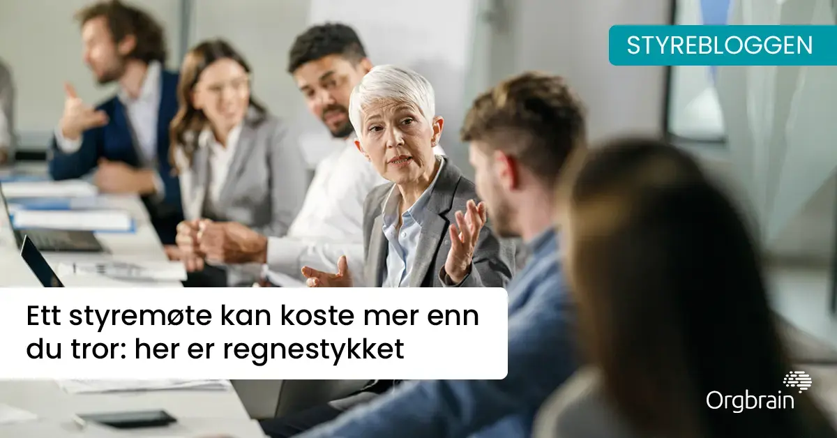Ett styremøte kan koste mer enn du tror: her er regnestykket